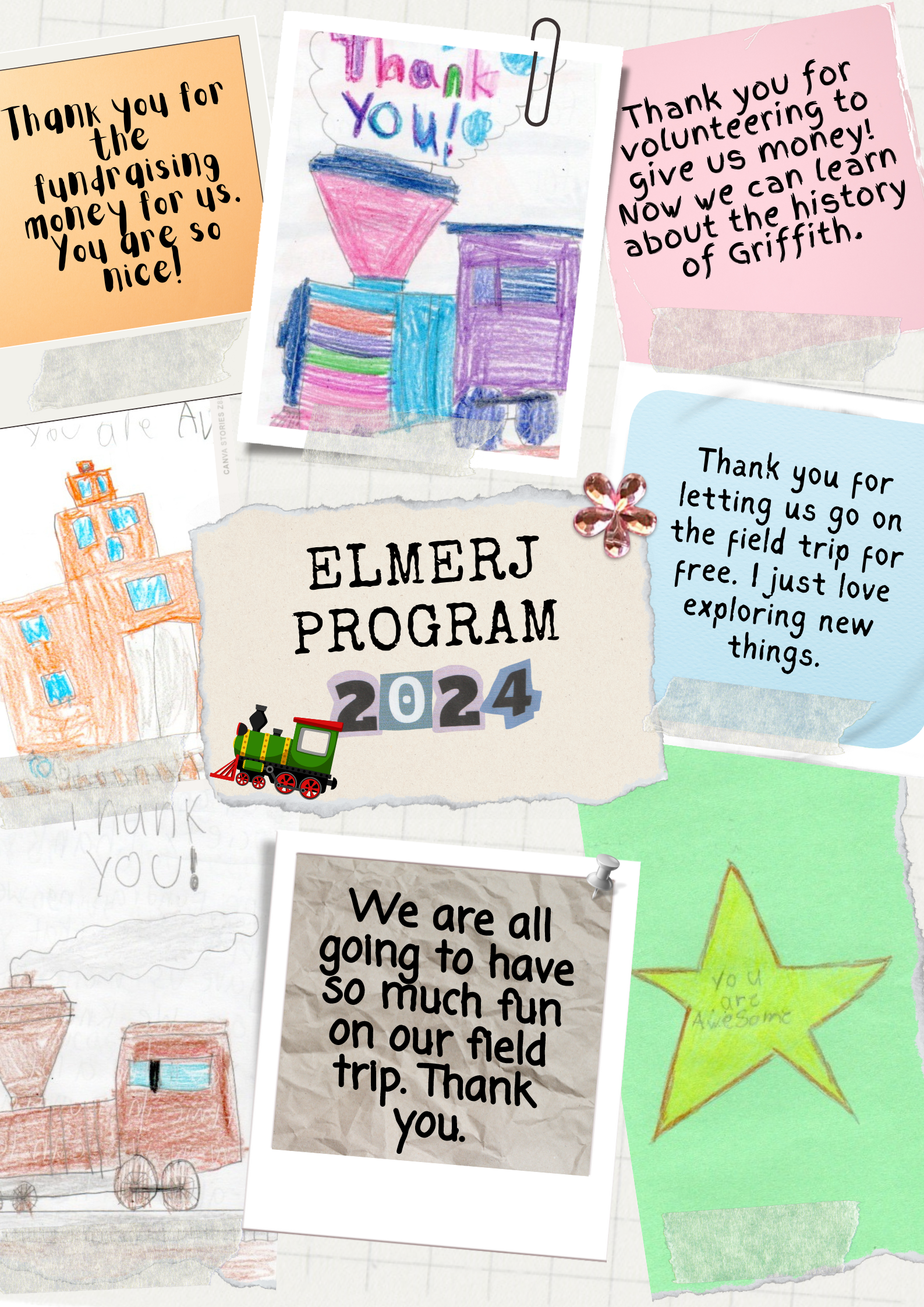 THANK YOU notes from ElmerJ Program! – Griffith History Museums
