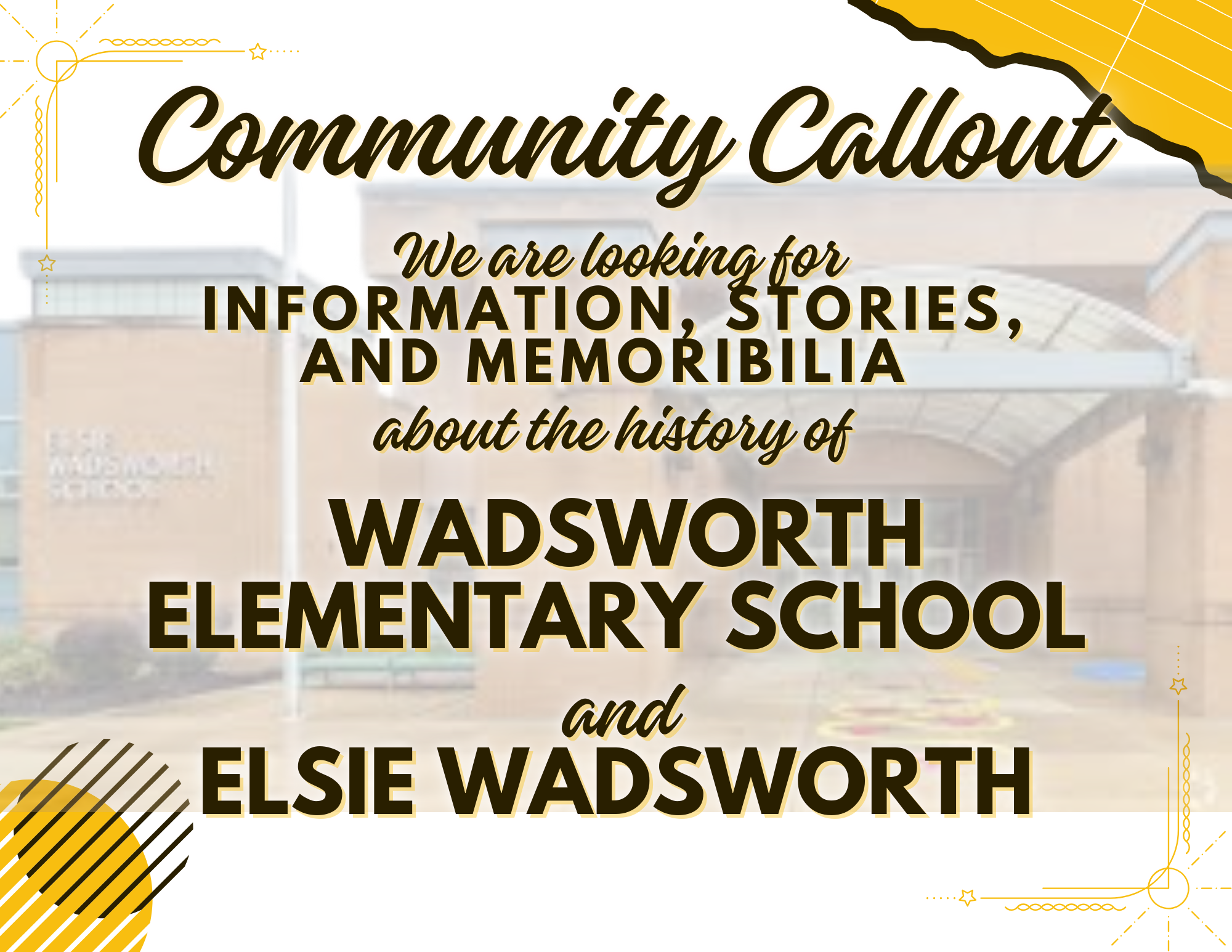 Wadsworth Information Community Callout – Griffith History Museums